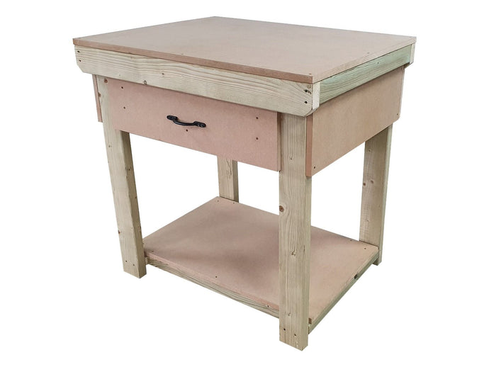 Customizable Heavy-Duty Wooden Workbench with Drawers | Easy Assembly ...